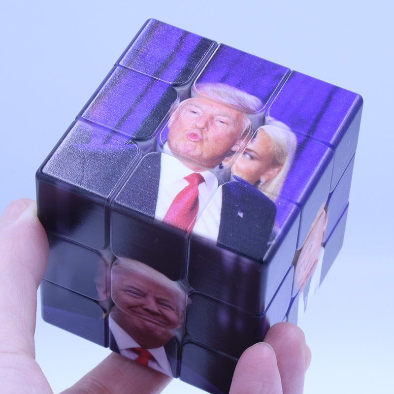 Trump Portrait Rubik's Cube – Raw-RoyaltyAmbitiousWiseVantiques©️